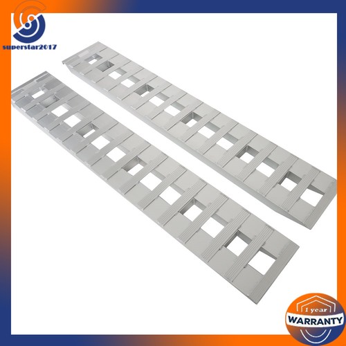 2 Pcs 84" X 14" Aluminum 6000 LBS Truck Car Auto Trailer Ramps knife ...