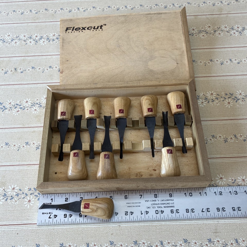 Flexcut Carving Tools 9 Piece Deluxe Palm Set Woodworking | eBay