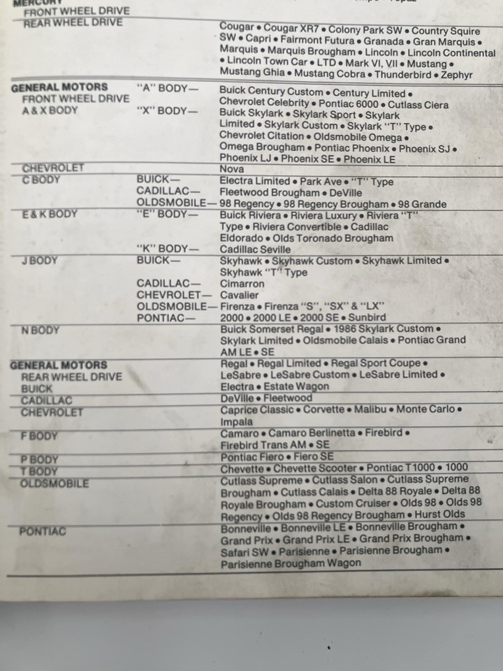 Chilton's 1986 Motor Age Automotive Service Manual 82-86 Professional ...