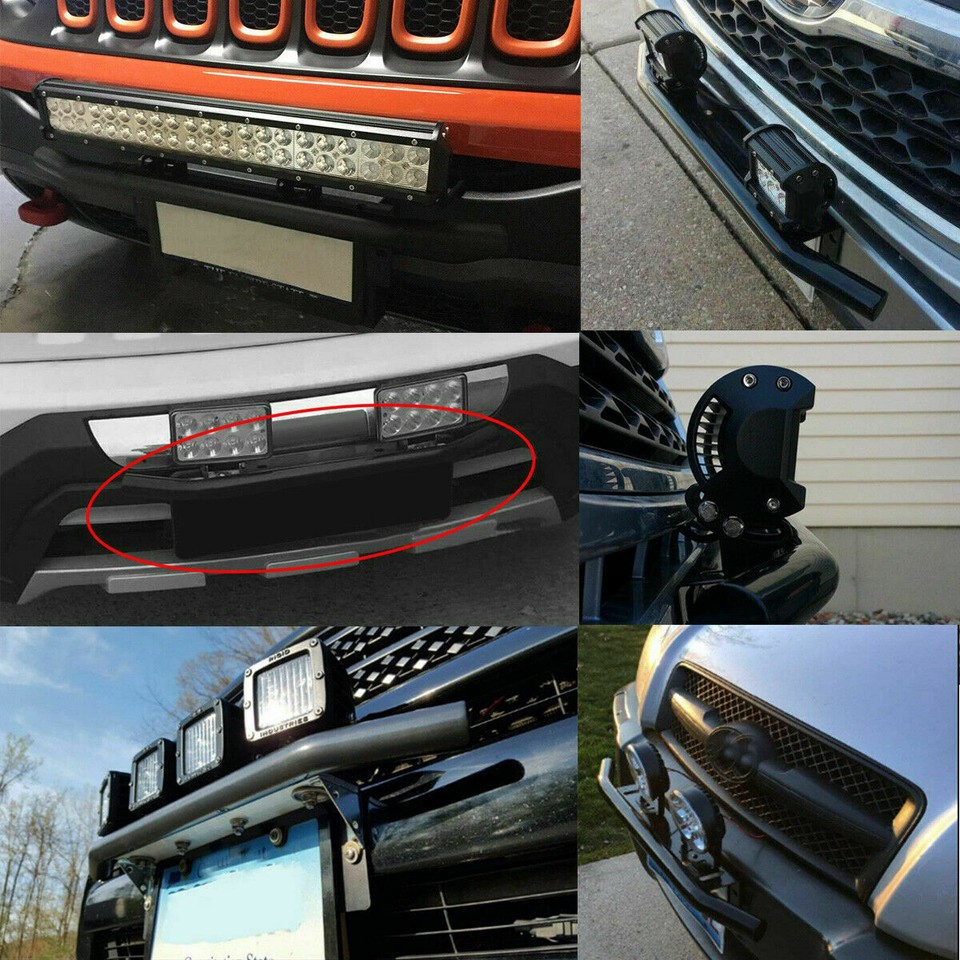 Universal Bull Bar Bumper License Plate Bracket Led Light Bar for SUV ...