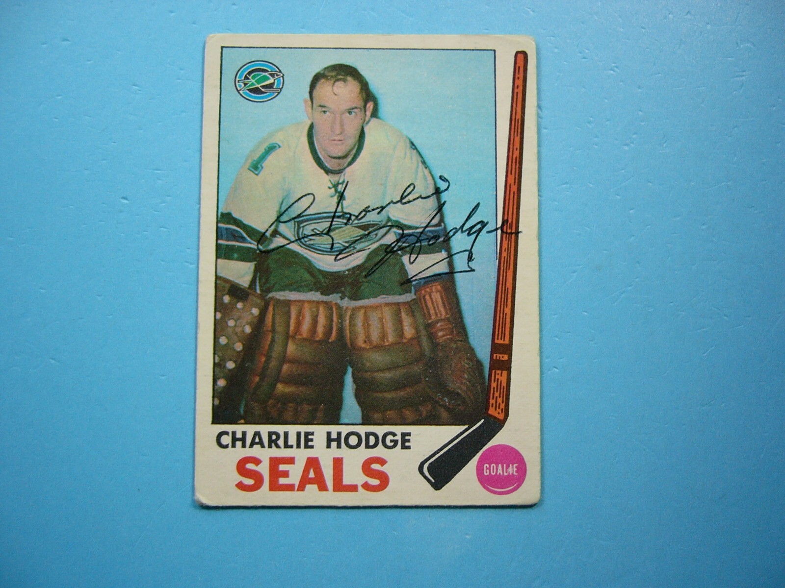 1969/70 O-PEE-CHEE NHL HOCKEY CARD 77 CHARLIE HODGE GDVG NICE AUTO ...