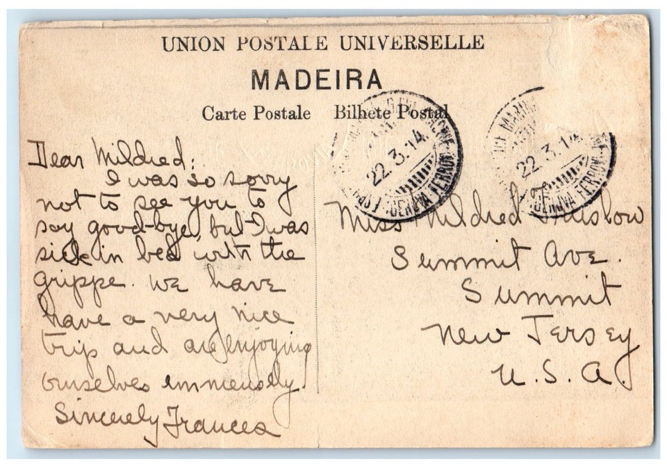 c1910 Mountains View Grande Curral Madeira Portugal Posted Antique ...