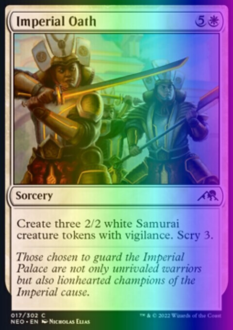 MTG Magic the Gathering Imperial Oath (17/606) Kamigawa Neon Dynasty NM FOIL | eBay