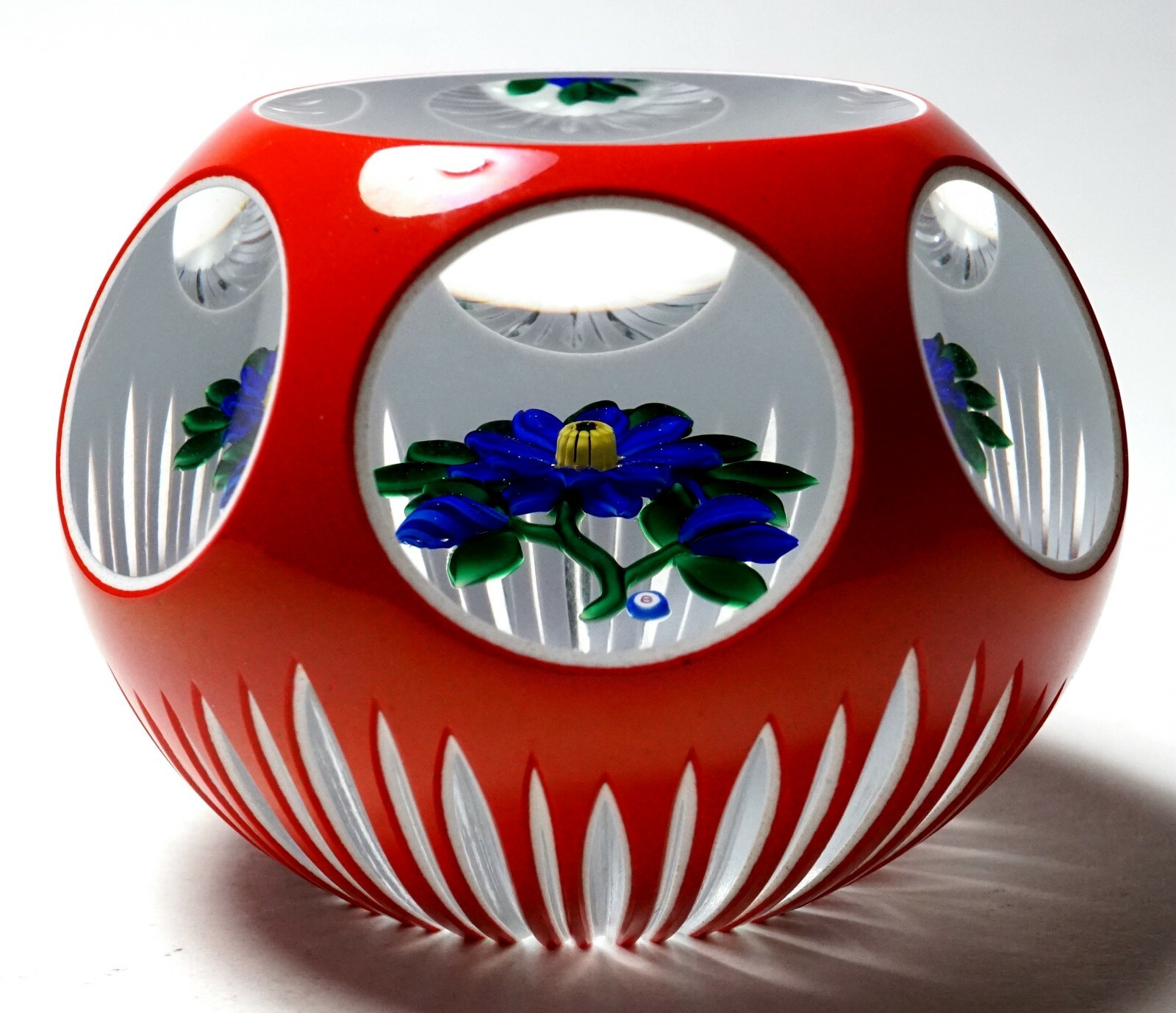 Robert Banford Blue Double Clematis with Buds Double Overlay Faceted ...