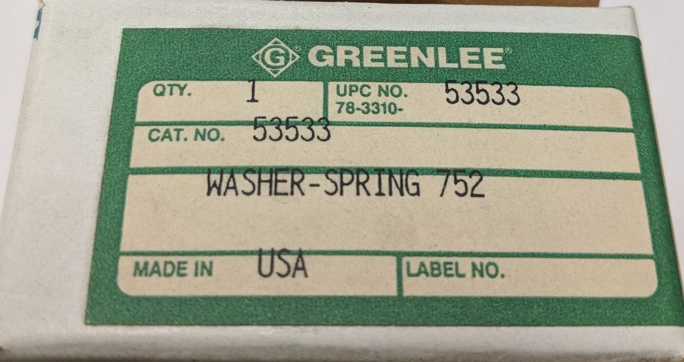 GREENLEE WASHER-LOCK SPRING | eBay
