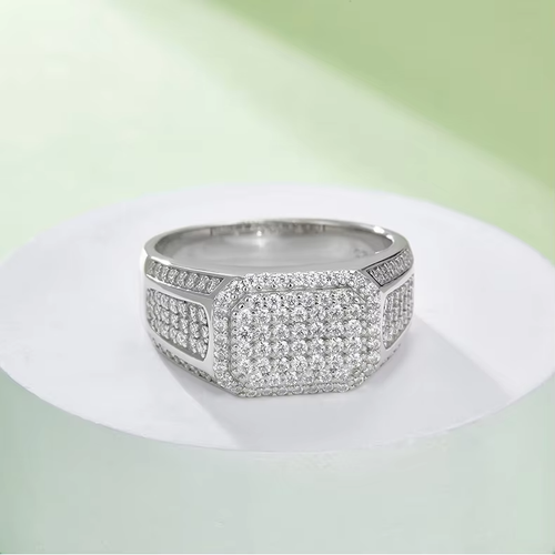 2Ct Round Lab Created Diamond Men's Christmas Gift Ring 14K White Gold ...