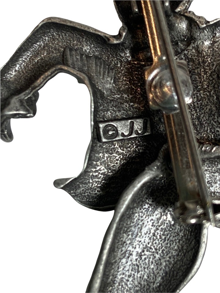 Vintage JJ Pewter Moveable Articulated Clown Pin Brooch | eBay