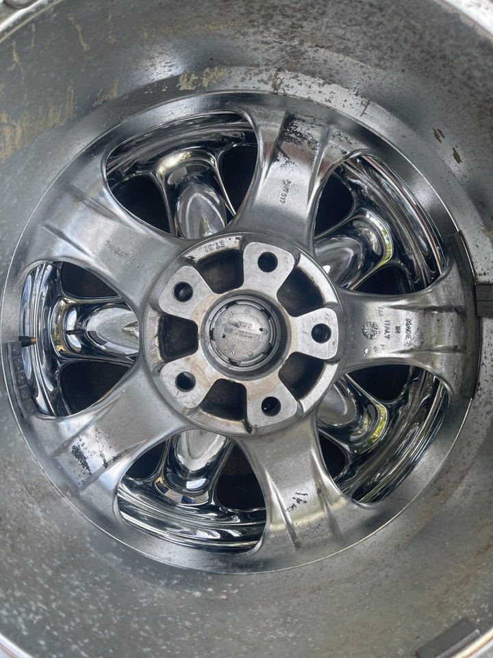 SET OF 4 OEM GENUINE PORSCHE CHROME RIMS 17" SIZE - MADE IN ITALY-ONE ...