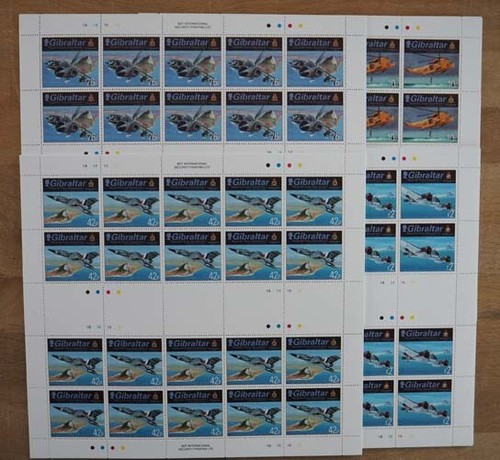 2012 Gibraltar; 120 Serien Air Force, MiNr. 1473/76, postfrisch/MNH, ME ...