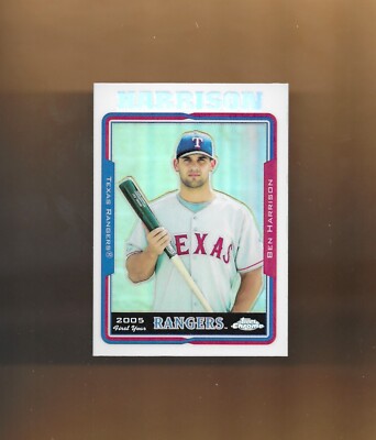 2005 Topps CHROME Update REFRACTOR ROOKIE RC # UH137 BEN HARRISON TEXAS ...