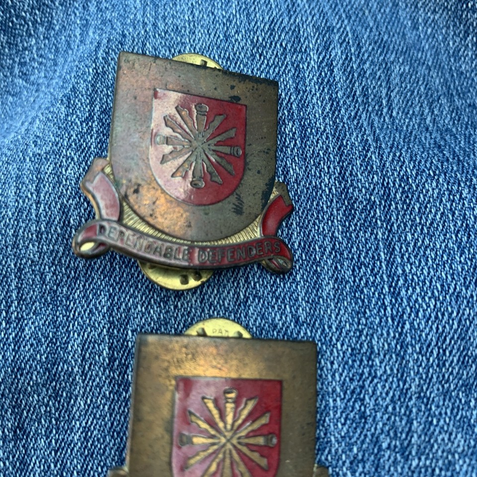 Vtg. 3 U.S. Military Regiment N.S.Meyer Pinback Pin Badge Dependable ...