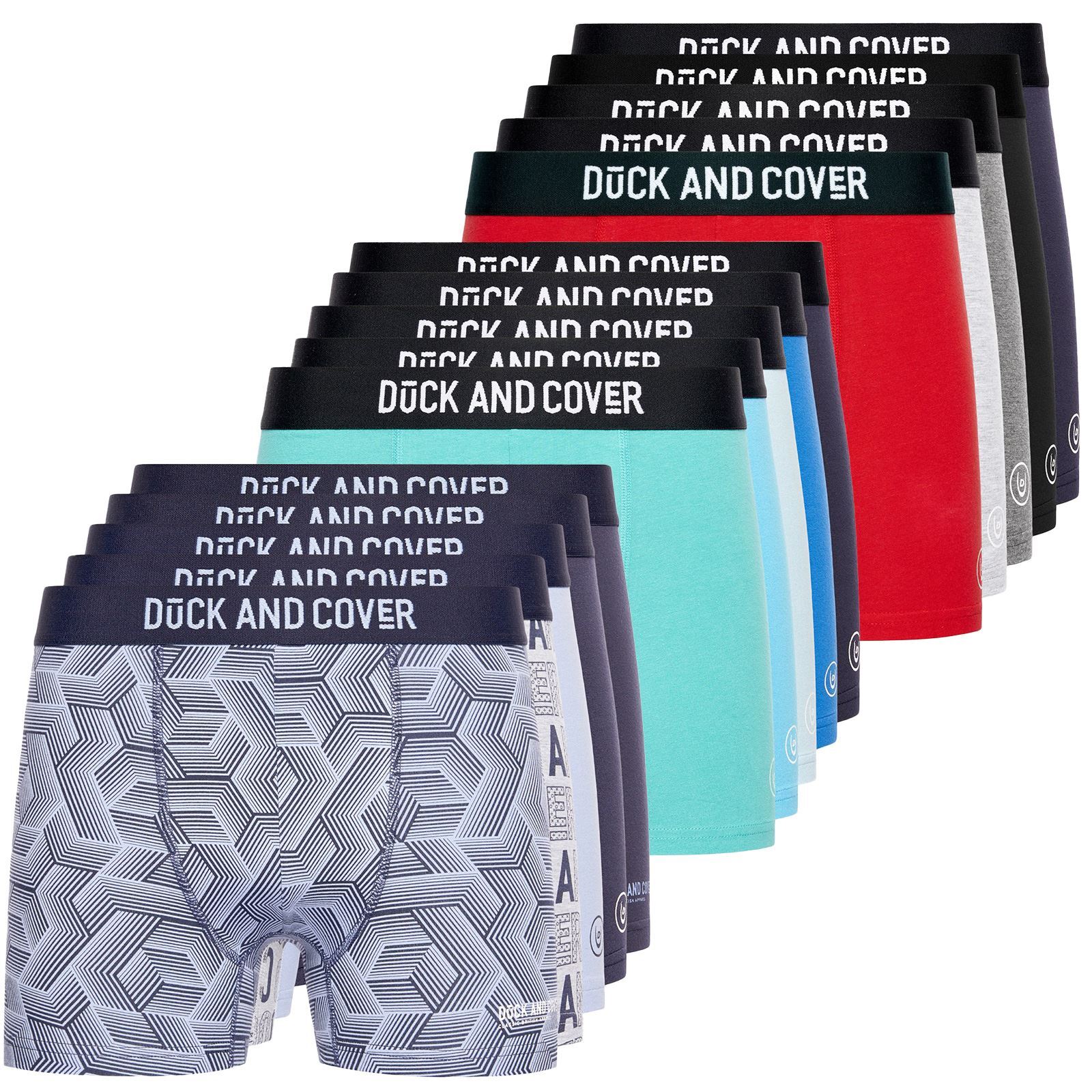 Mens 5 Pack DUCK AND COVER Boxer Shorts Underwear Trunk Multipack ...