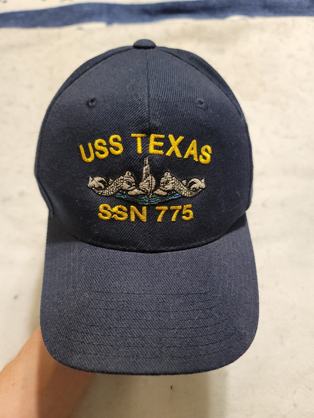 USS Texas SSN-775 Vintage Submarine Snapback Hat Navy… - Gem