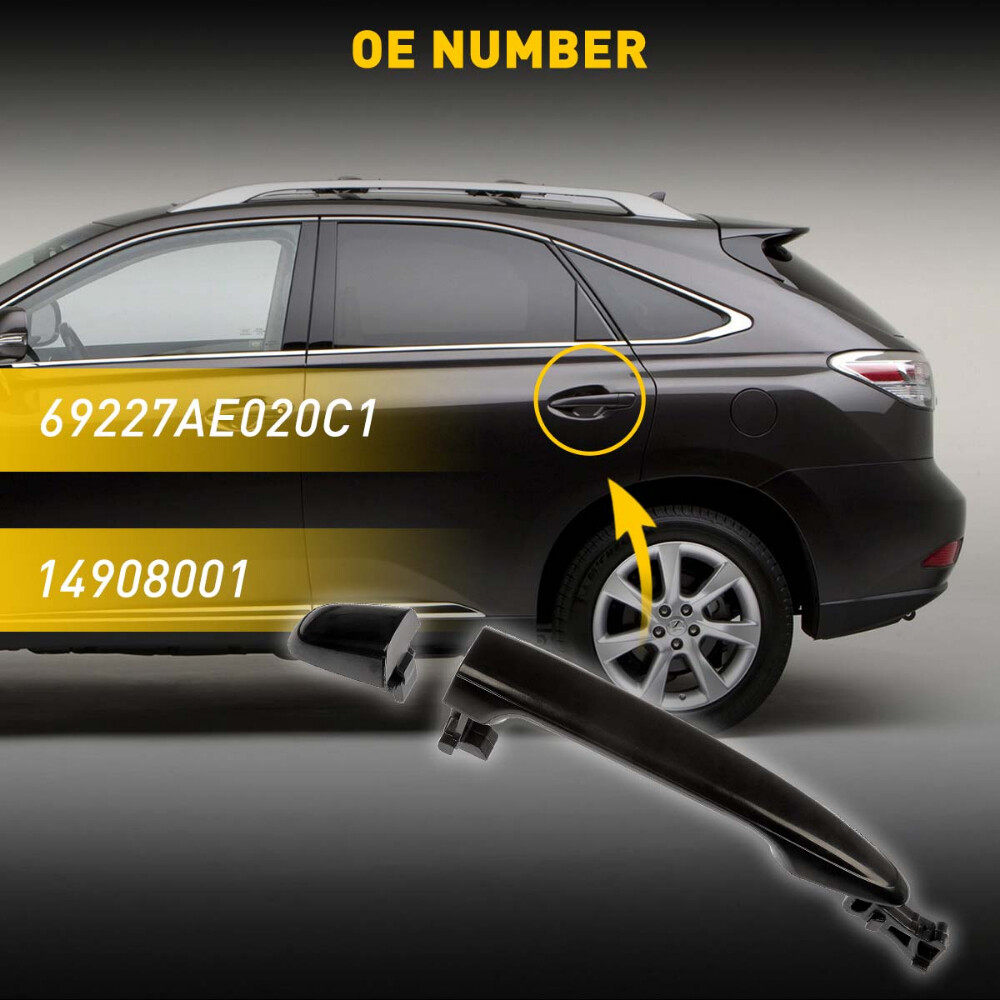for Toyota 03-17 Outside Outer Exterior Door Handle Rear Left/Right ...