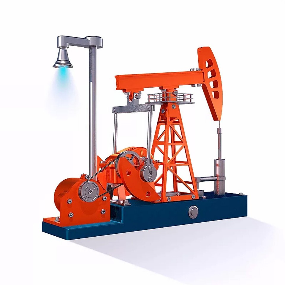Oil Pumping Unit Metal Assembly Model Electric Pump Jack Creative Kit ...