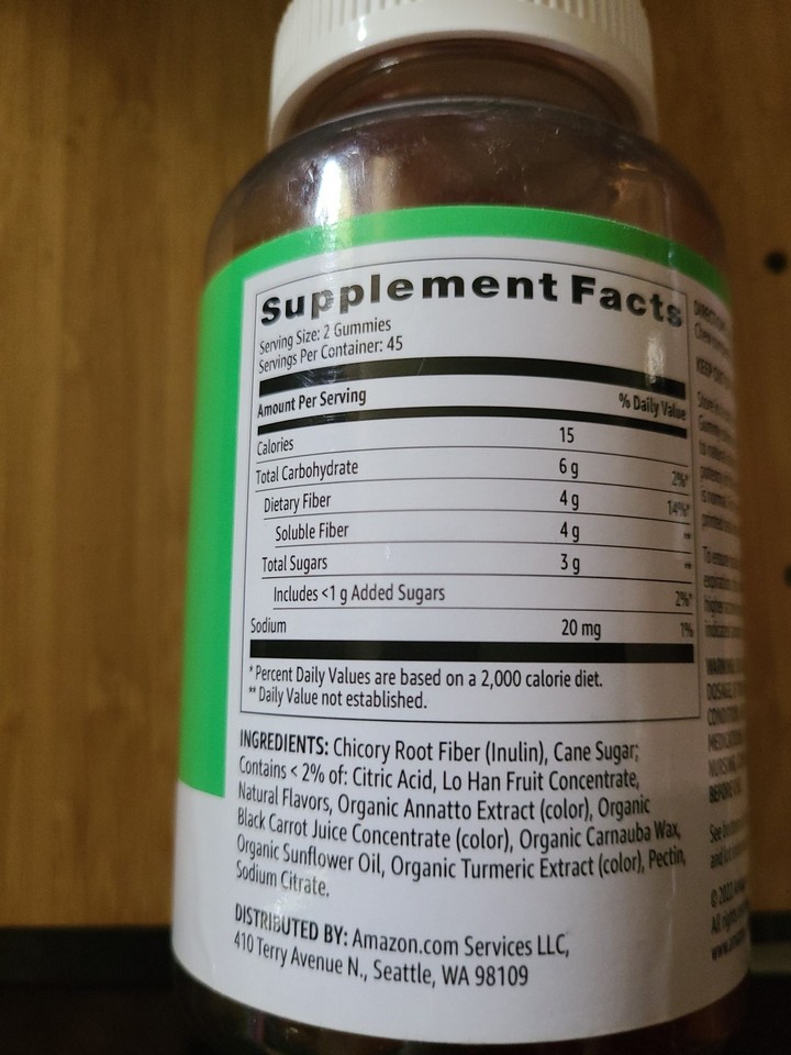 ️6 Amazon Basics Fiber 4g Dietary Supplement 540 Gummies Exp May 2026 | eBay