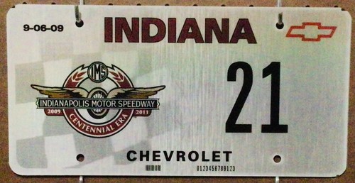 License Plate Indiana Indianapolis 500 Motor Speedway Chevrolet Low ...