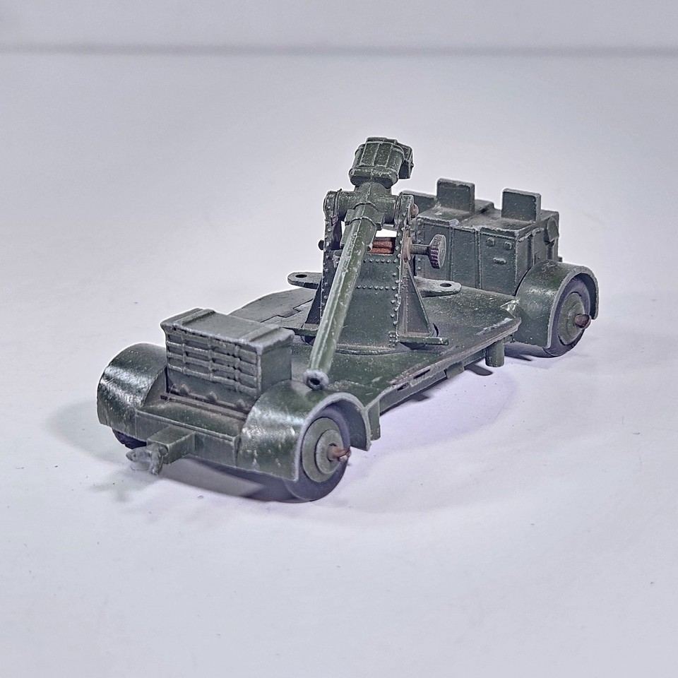 Vintage Dinky Toys No. 161B Military Anti Aircraft Gun on Trailer Green ...