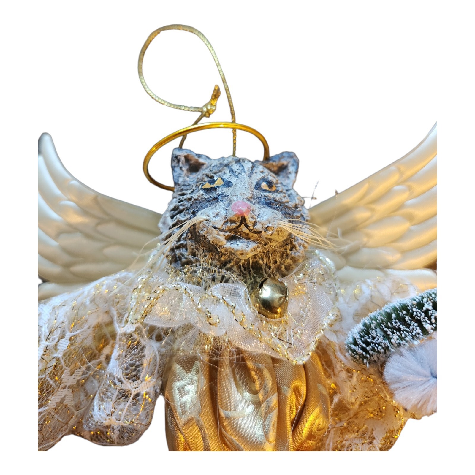 Christmas Cat Angel Ornament Whimsy | eBay