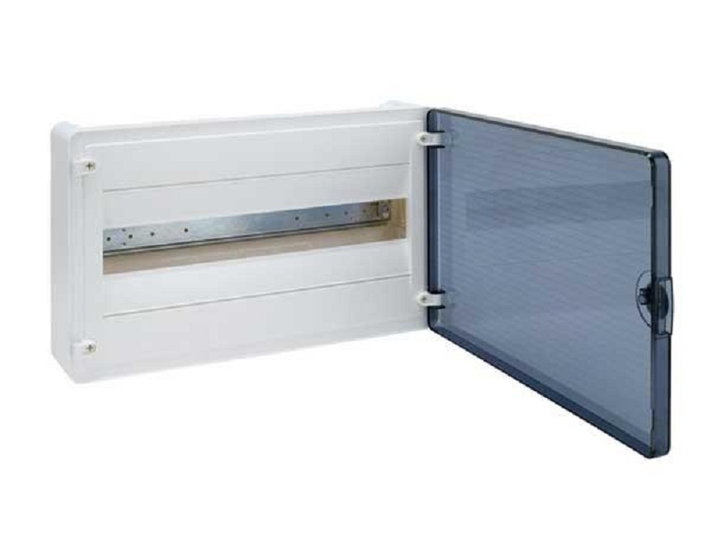 Hager SURFACE MOUNT ENCLOSURE 63A 400V 1-Row, Transparent Door - 12 Or ...