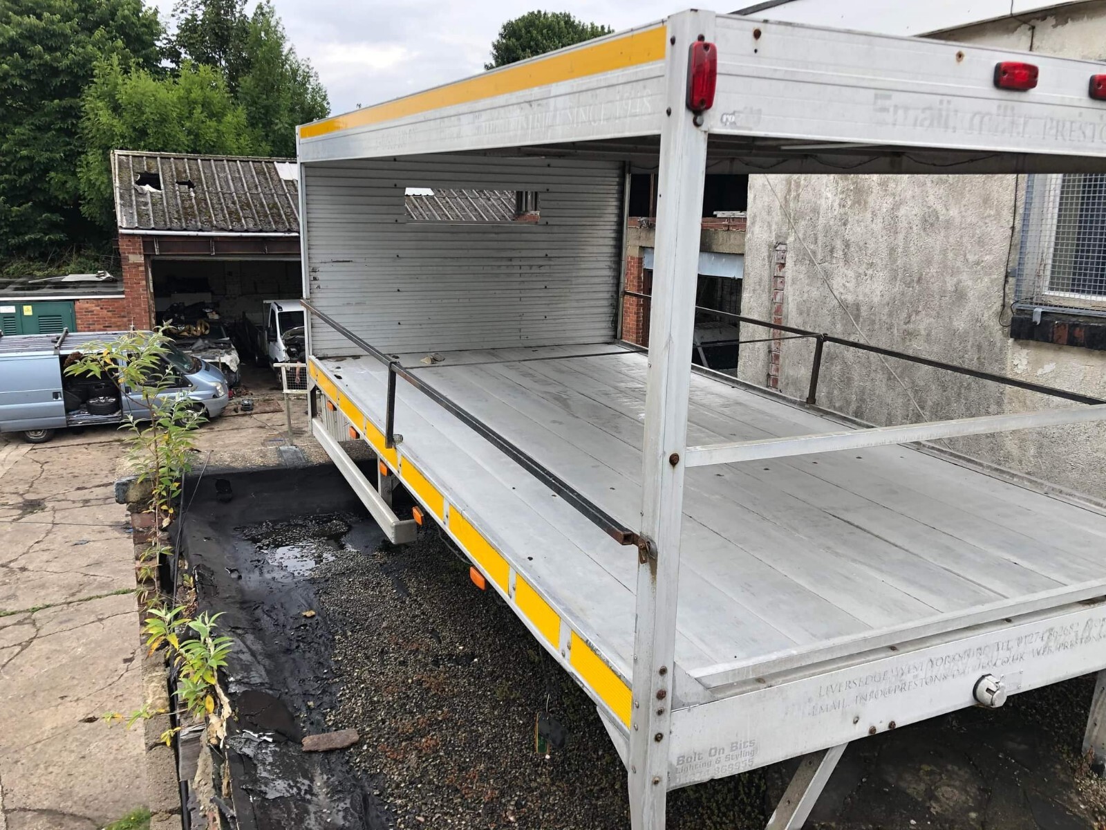 Milk Float Body fully aluminium 14ft Fits lwb transit truck 1 off build ...