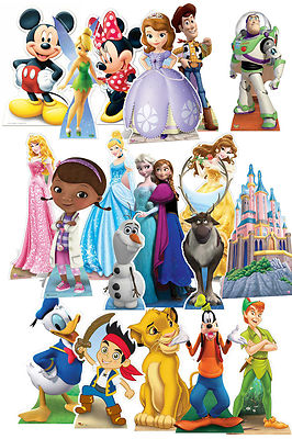 Disney Carboard Cutout Decorations lifesize standees standup characters ...