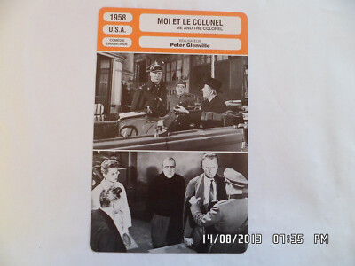 CARTE FICHE CINEMA 1958 MOI ET LE COLONEL Danny Kaye Curd Jurgens ...