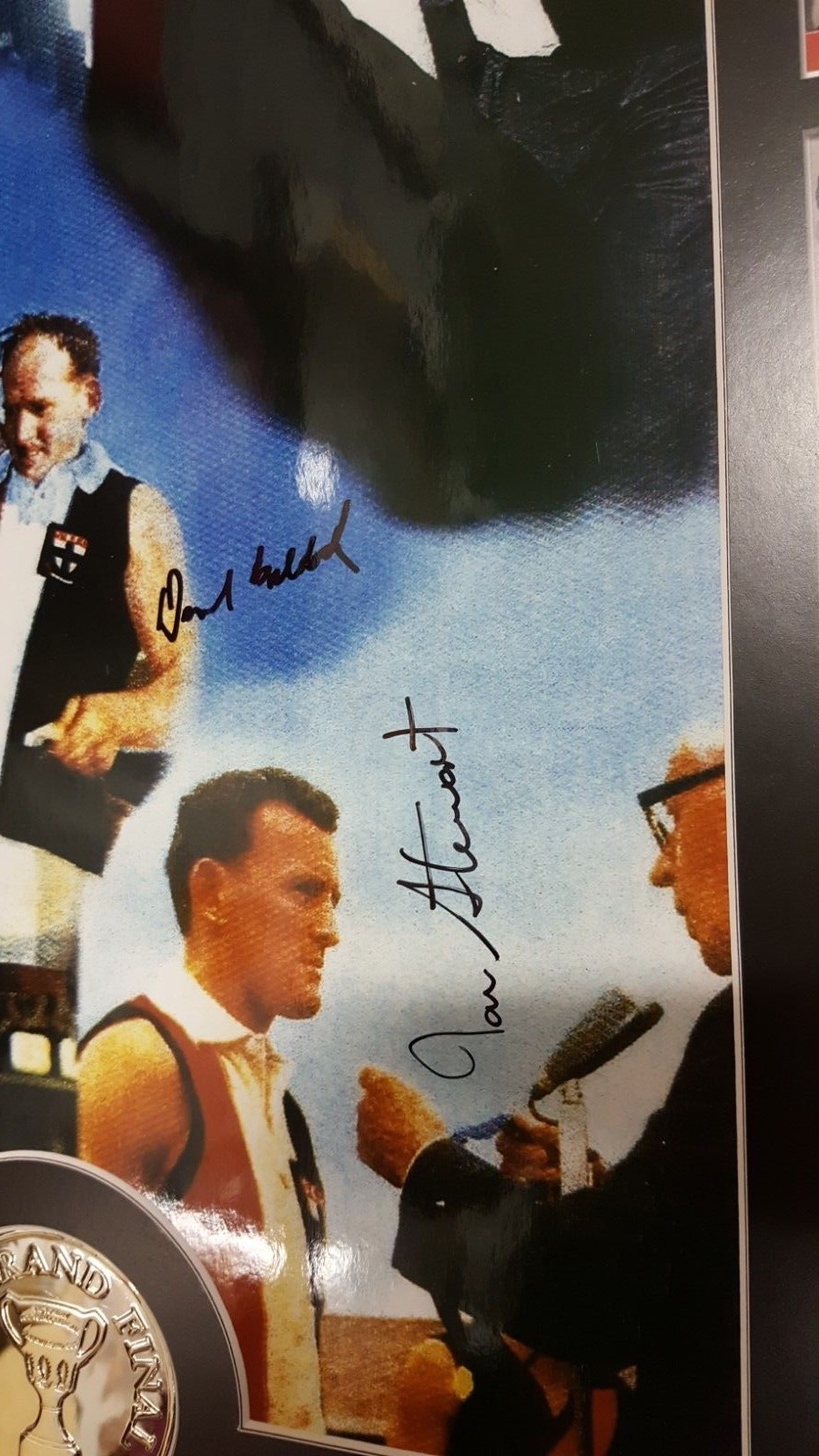 DARREL BALDOCK & IAN STEWART 1966 PREMIERSHIP HAND SIGNED MONTAGE PRINT ...