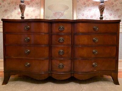 Drexel Travis Court 1940s Antique Mahogany Dresser 12 Drawers Chest ...