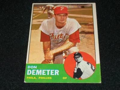 Philadelphia Phillies Don Demeter Auto Signed 1963 Topps Card #268 ...