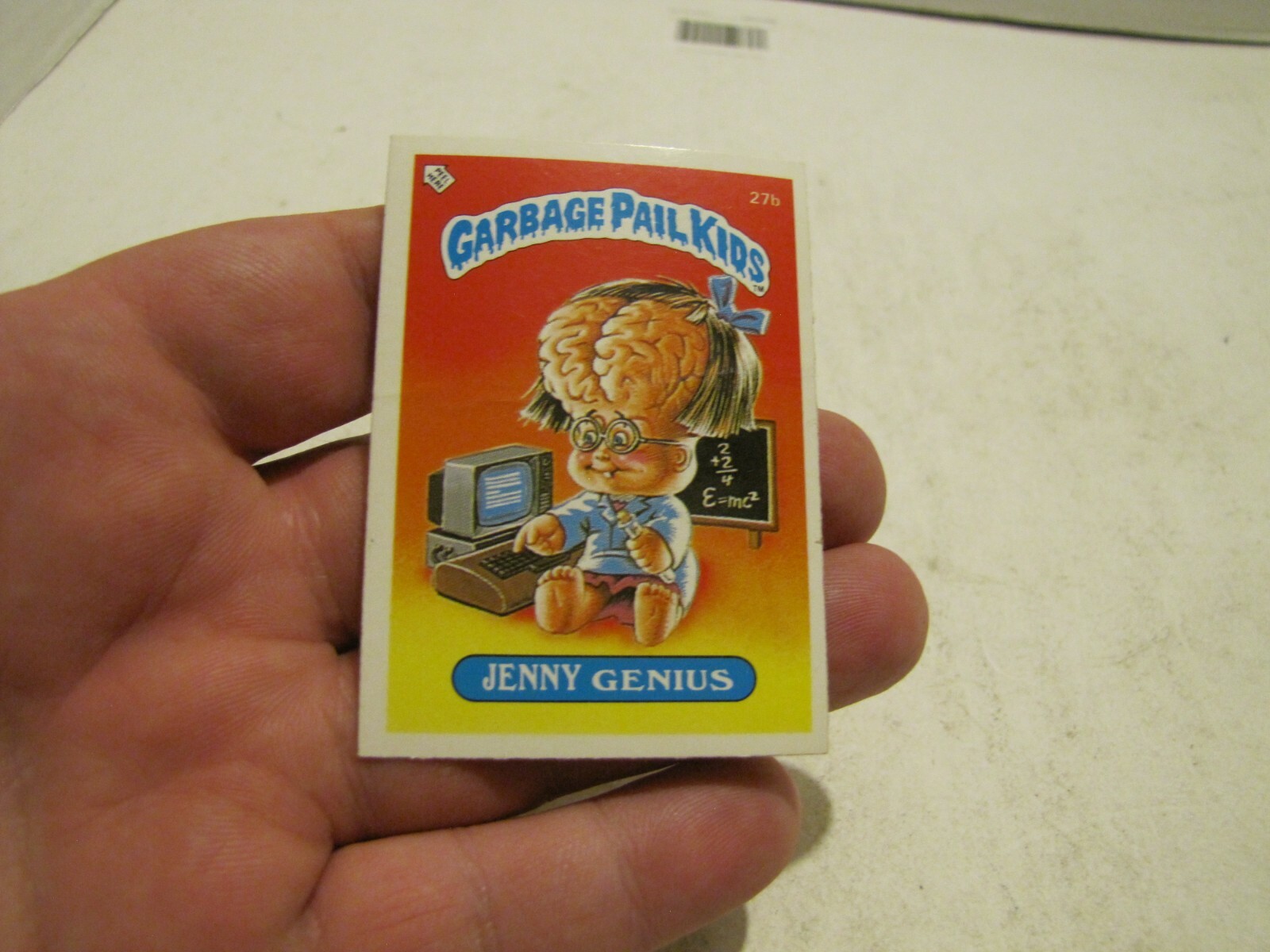 1985 GARBAGE PAIL KIDS GPK SERIES 1 UK MINI SERIES OS1 JENNY GENIUS 27B ...