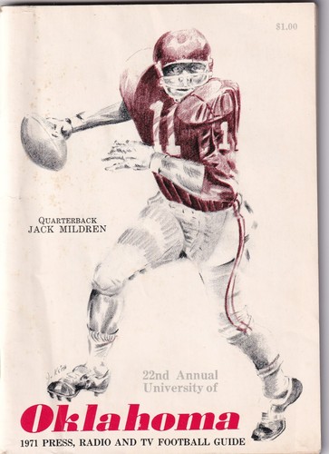 University of Oklahoma Press Guide 1971 JACK MILDREN on cover, Chuck ...
