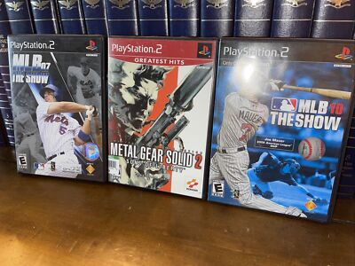 Lot Of 3 Sony PS2 Games: MLB 07 Metal Gear Solid 2 & MLB 10 The Show ...
