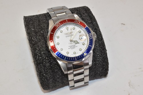Invicta Pro Diver Men's 37.5mm Pepsi Bezel White Dial Quartz Watch ...
