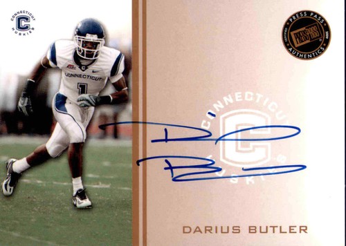 2009 Press Pass Autographs Bronze #DB Darius Butler Auto RC Rookie Card ...