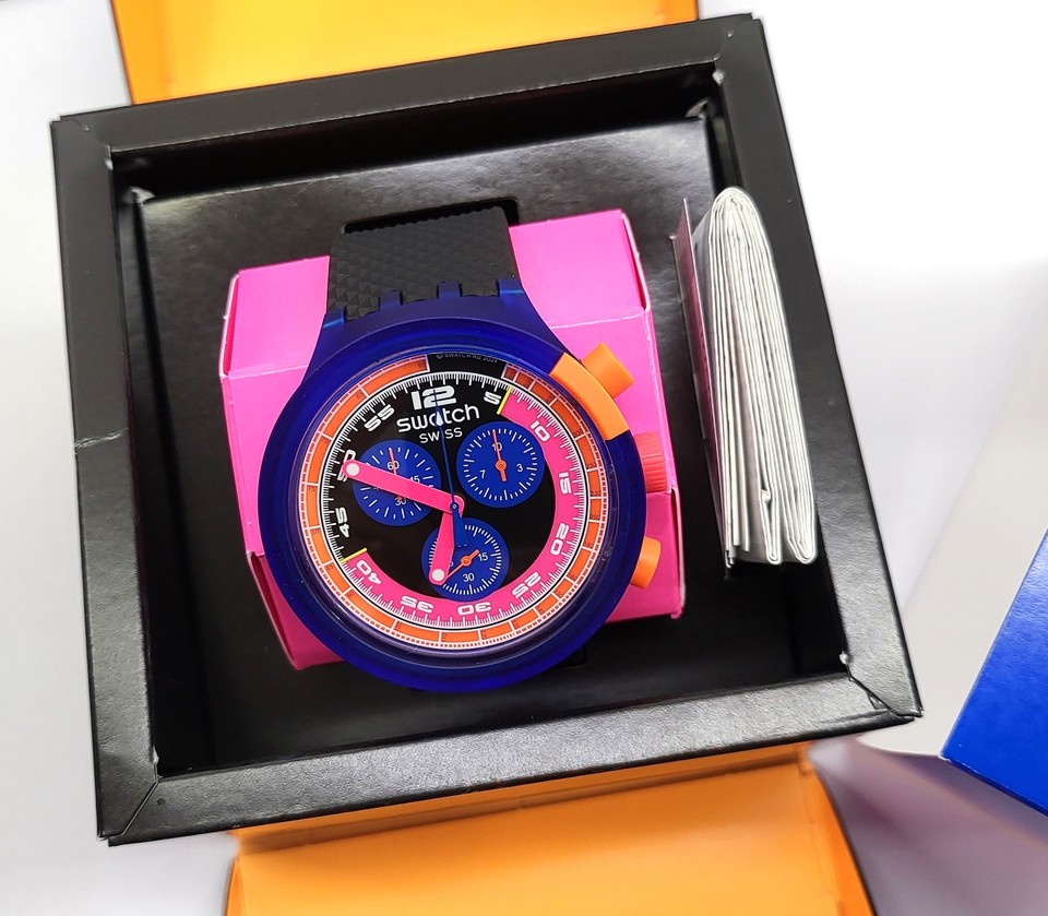 SWATCH Big Bold CHRONO 2024 - SB06N102 - Neon Party To The Max - New | eBay