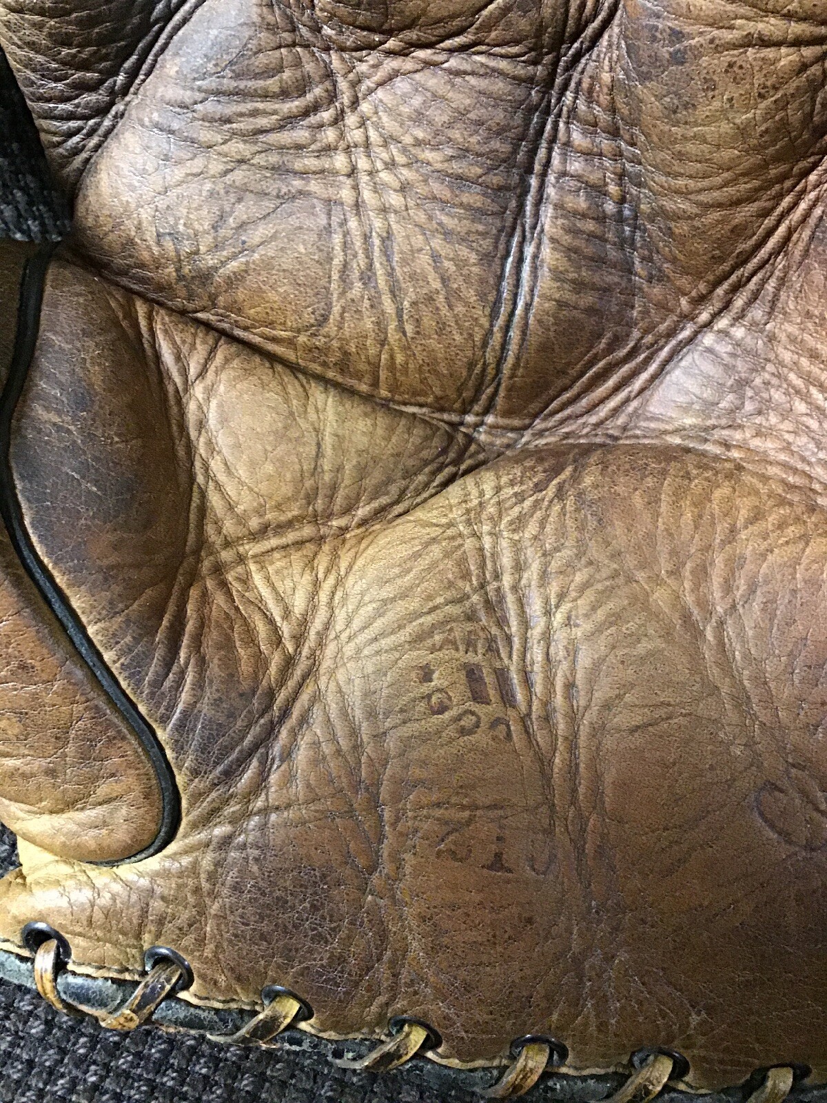 Vintage Rare 1940s Charlie Keller NYY Buckle Back 2 Tunnel Baseball ...