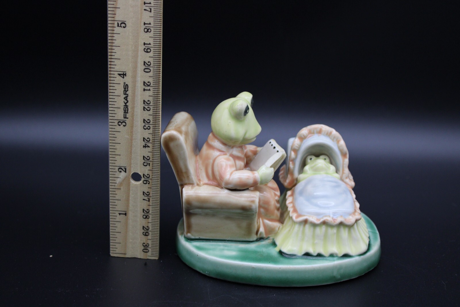 Vintage 1970 Albert Kessler Mama Frog Reading to Baby Frog Porcelain ...
