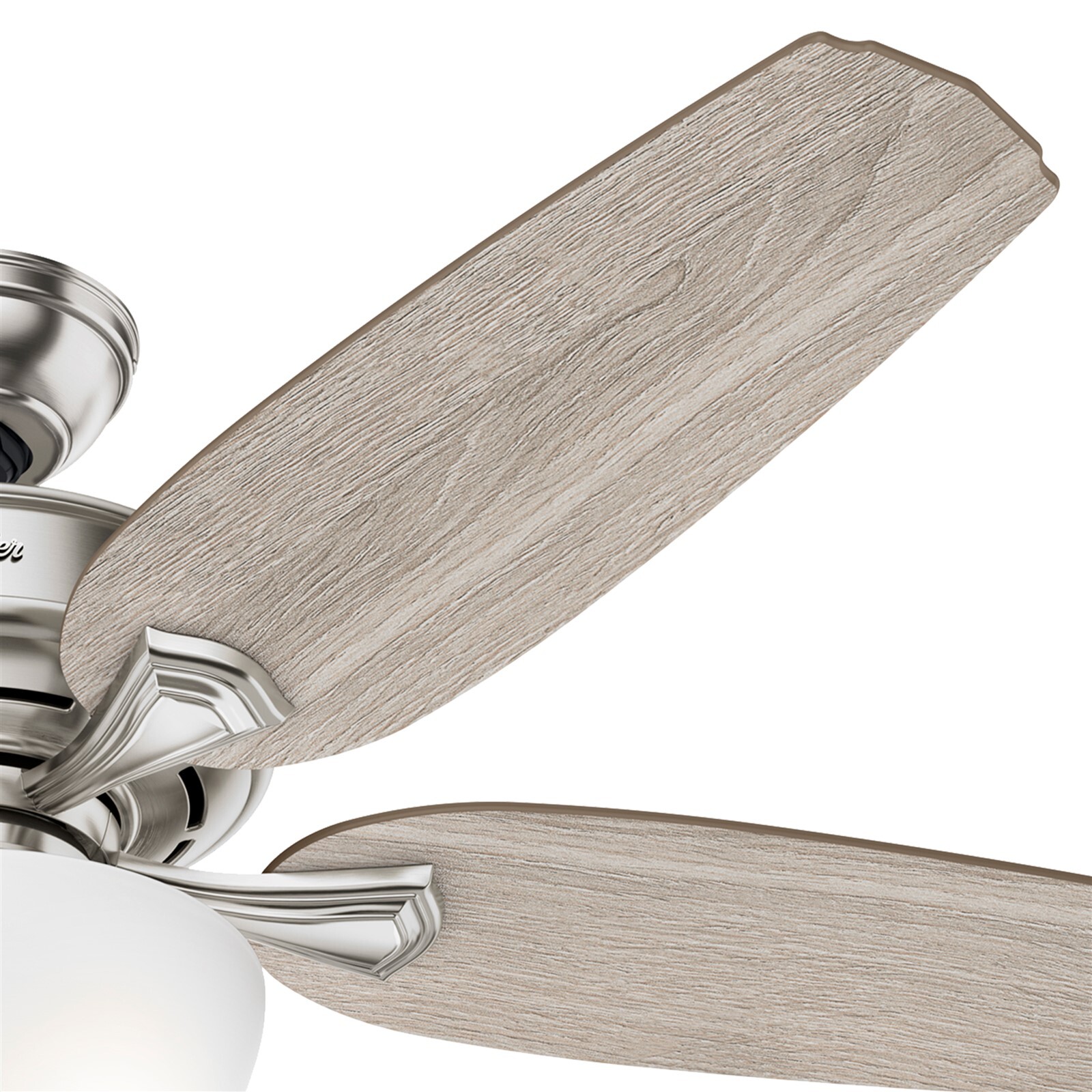 Hunter Fan 54 inch Casual Brushed Nickel Ceiling Fan w Light and Remote ...