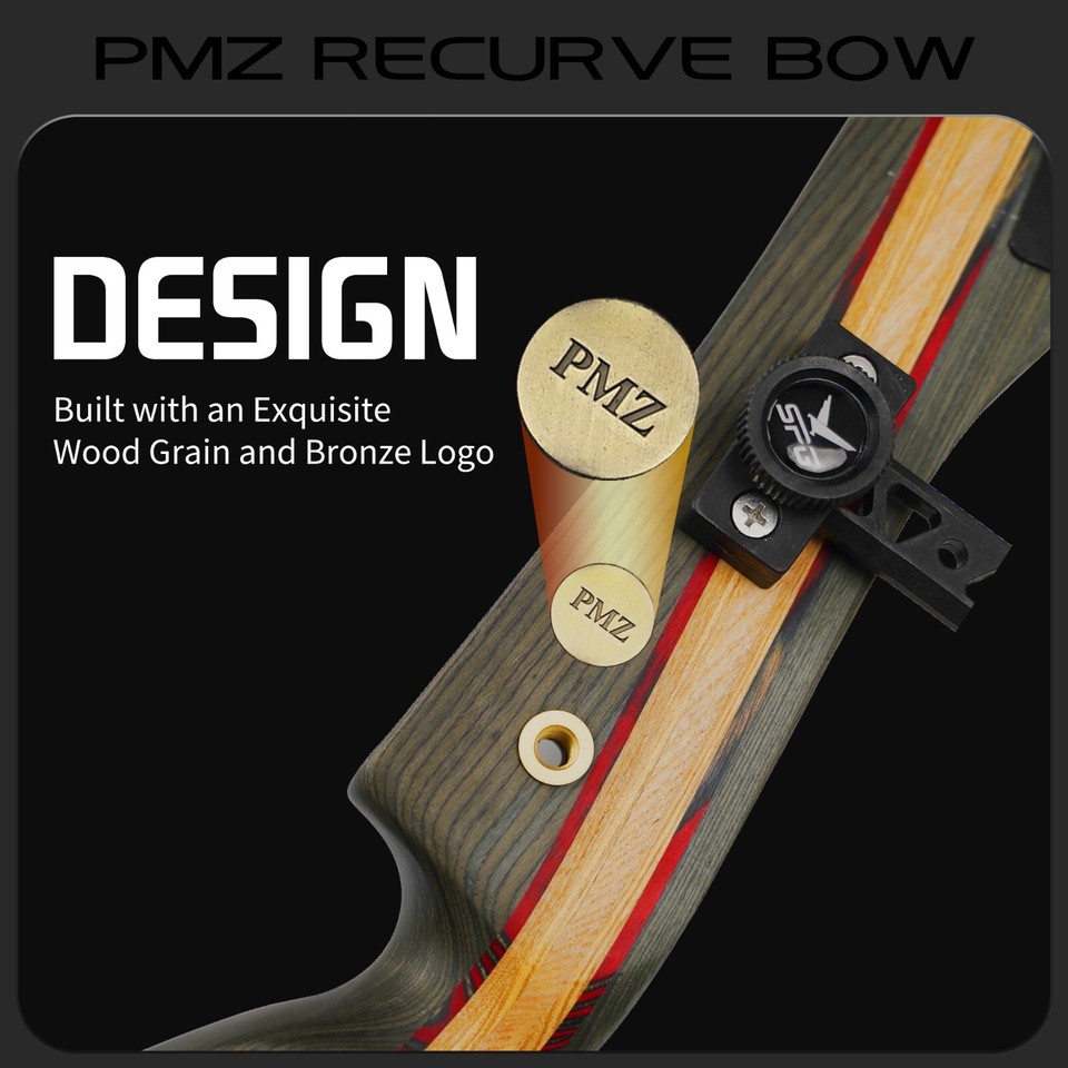 PMZ Archery 67.5"Takedown Recurve Bow and Arrows Set Traditional ...