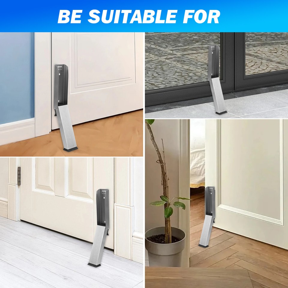 Foot-operated Rubber Kick Down Garage Door Stopper Catch Door Stop ...