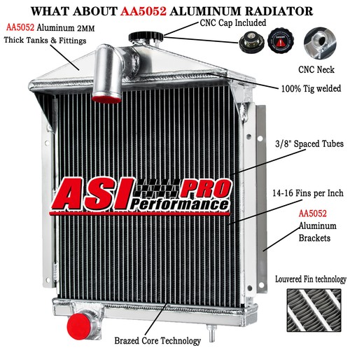 3 Row Radiator for Farmall IH A Super A/B BN 358105R91 / 58124DBX ...