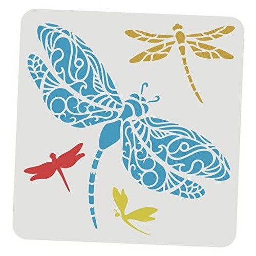 Stencils 11.8x11.8 inch DIY Stencil Template Plastic Pattern Dragonfly ...
