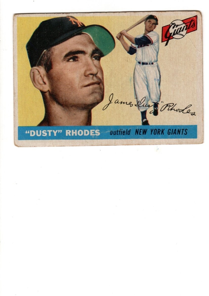 "DUSTY" RHODES 1955 TOPPS BASEBALL CARD # 1 | eBay