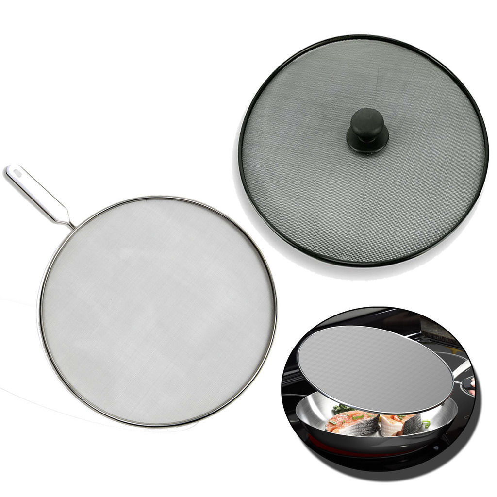 3PC Frying Pan Cover SPLATER Guard Cooking Oil Hot Food Splatter Screen ...