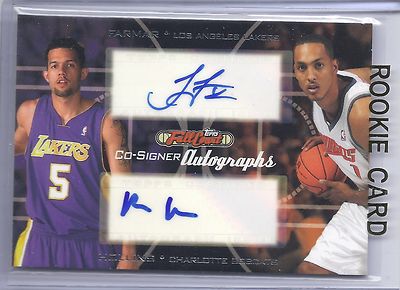 2006-2007 Topps Full Court Jordan Farmar/Ryan Hollins Co-Signer ...
