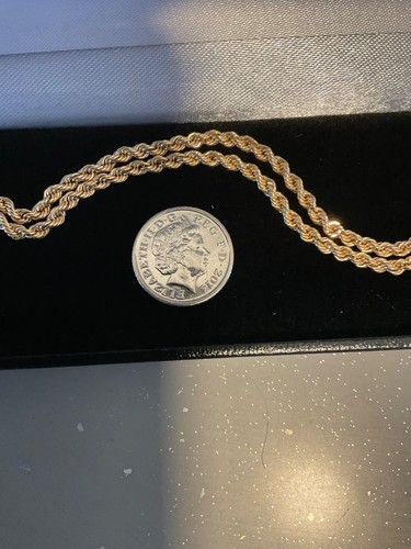 9ct Gold Rope Chain Necklace 11.4g | eBay UK