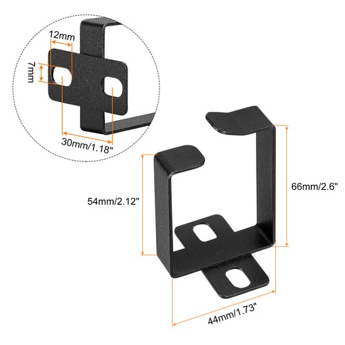 Server Rack Cable Management D Ring Hook Bracket Organizer Black Color ...