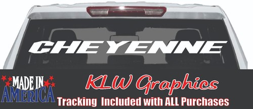CHEYENNE Truck Rear Window Vinyl Decal Back Glass Sticker Wyoming | eBay