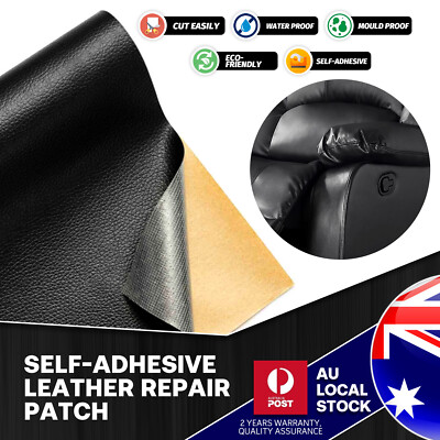 Self-adhesive Patch Leather Repair Faux Leather Patch Black 150x30cm ...